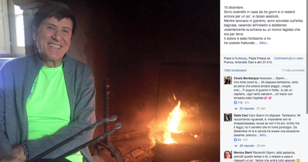 Gianni Morandi e le tre costole rotte - Radio Monte Carlo