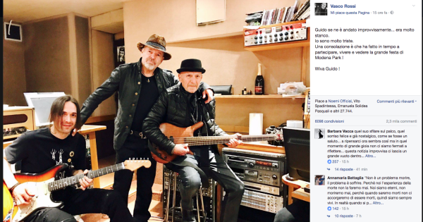 Vasco Rossi: il suo ricordo di Guido Elmi - Radio Monte Carlo